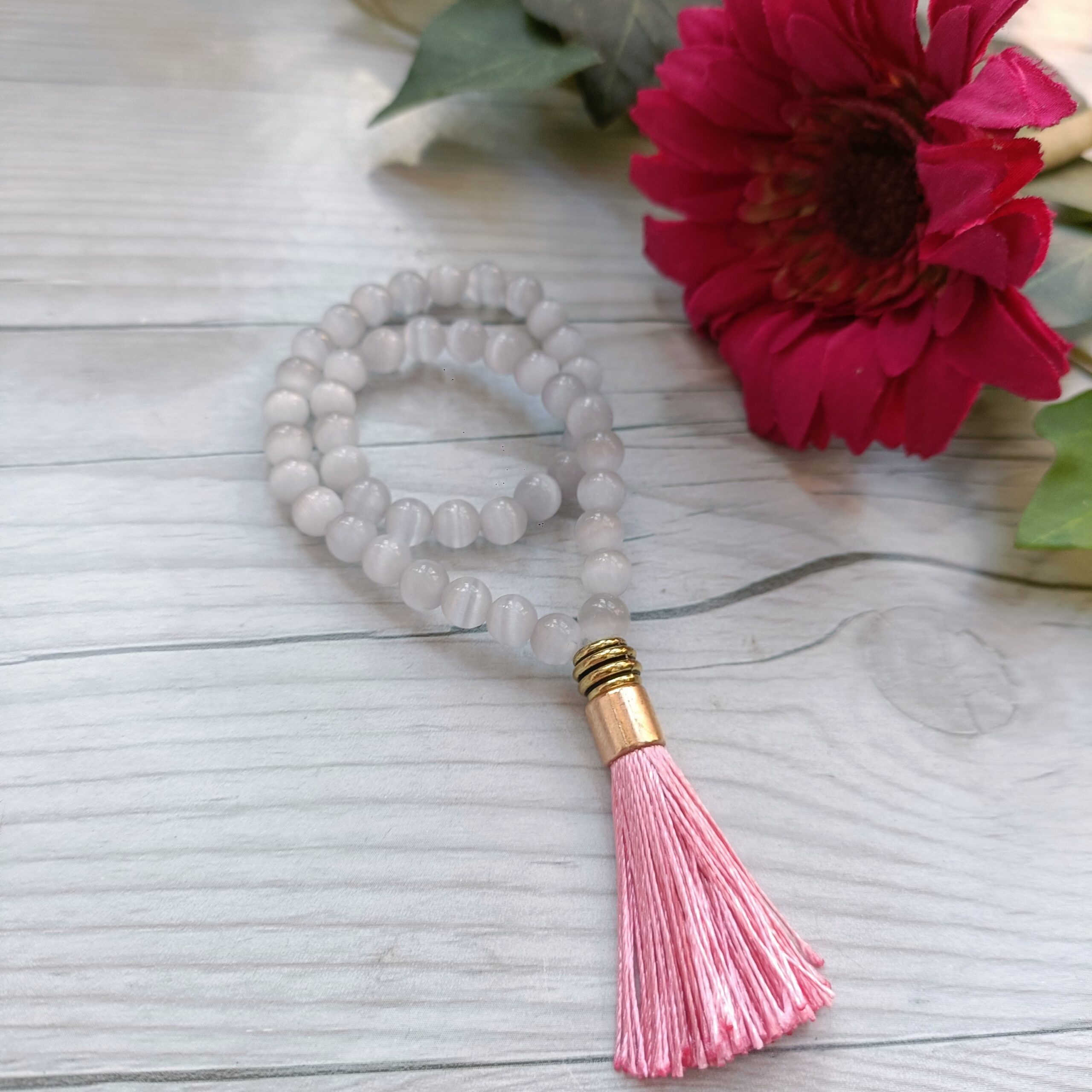 mini Japa mala ojo de gato - Gema Gauna Design